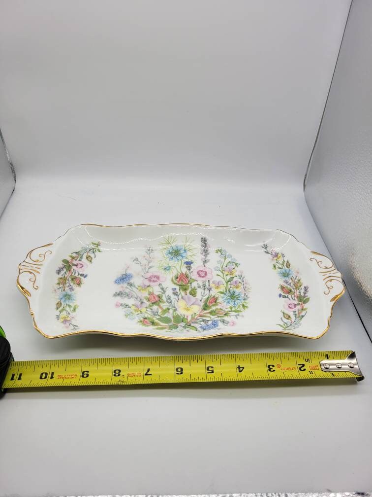 Aynsley Wild Tudor Flower Tray or Platter. Fine English Bone - Etsy