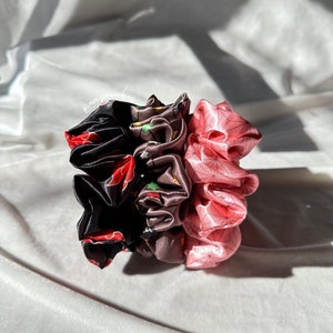 Akatsuki Red Cloud Satin Scrunchie - Etsy