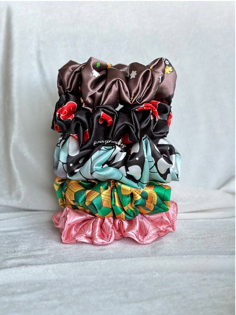 Butterfly Anime Hashira Themed Satin Scrunchie - Etsy