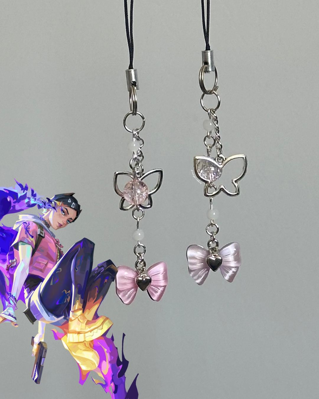 Valorant Clove/butterfly Inspired Phone Charm Accessories - Etsy