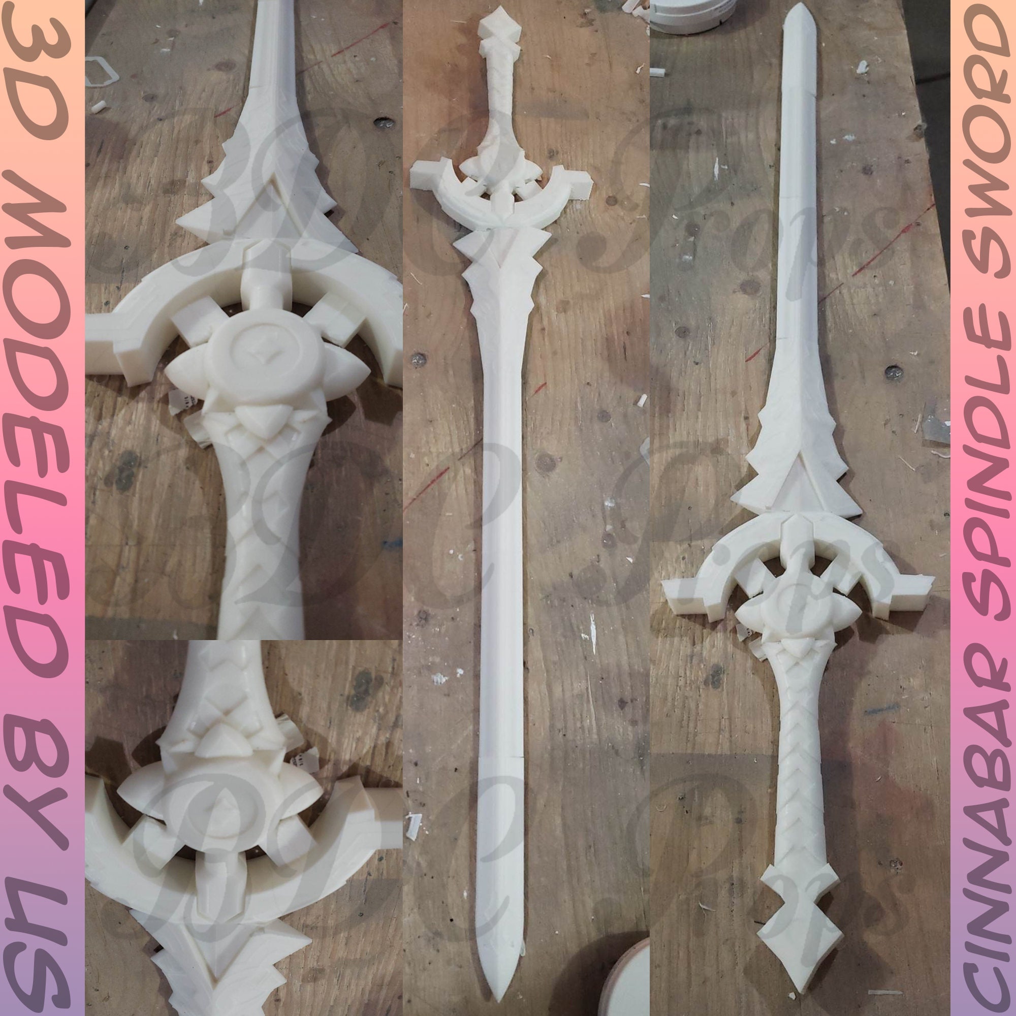 Cinnabar Spindle Genshin Impact Sword Albedo PROP KIT ONLY - Etsy Hong Kong