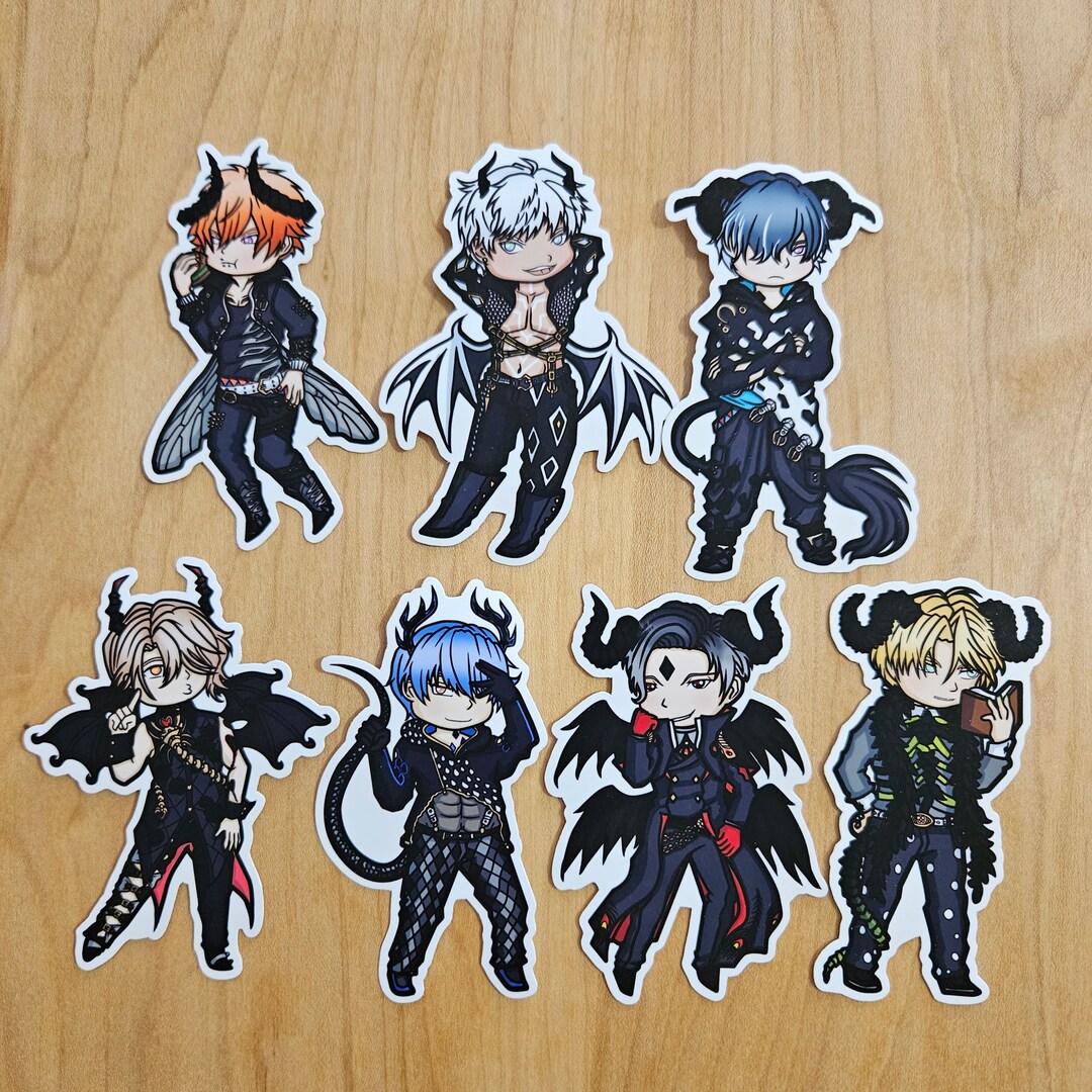 Obey Me Lucifer Satan Leviathan Mammon Asmodeus Beelzebub Belphegor| Obey Me Stickers | Vinyl ...