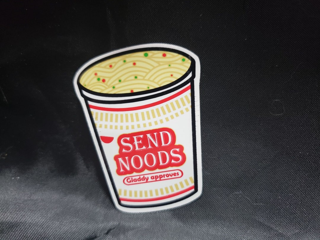 Send Noods Sticker Vinyl WATERPROOF Noodles Cup Noodles - Etsy