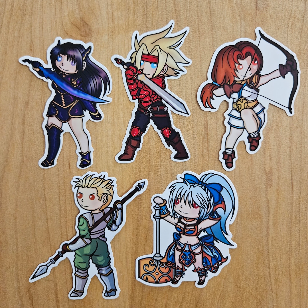 Dart Shana Rose Lavitz Meru | Legend of Dragoon Lod | Vinyl Stickers ...