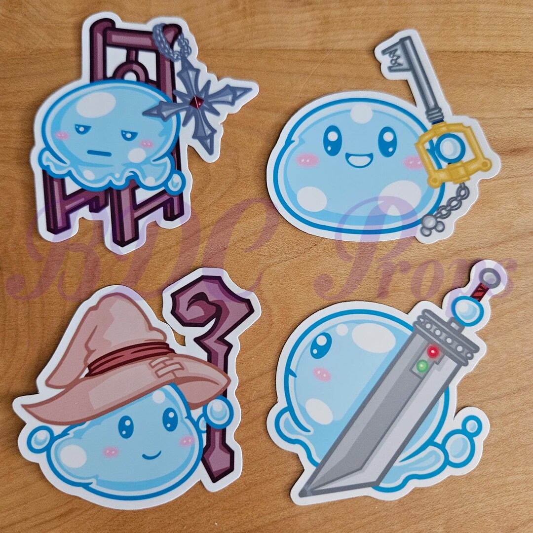 RPG Slimes Vinyl Sticker Xenogears Final Fantasy Mage Keyblade Sticker ...