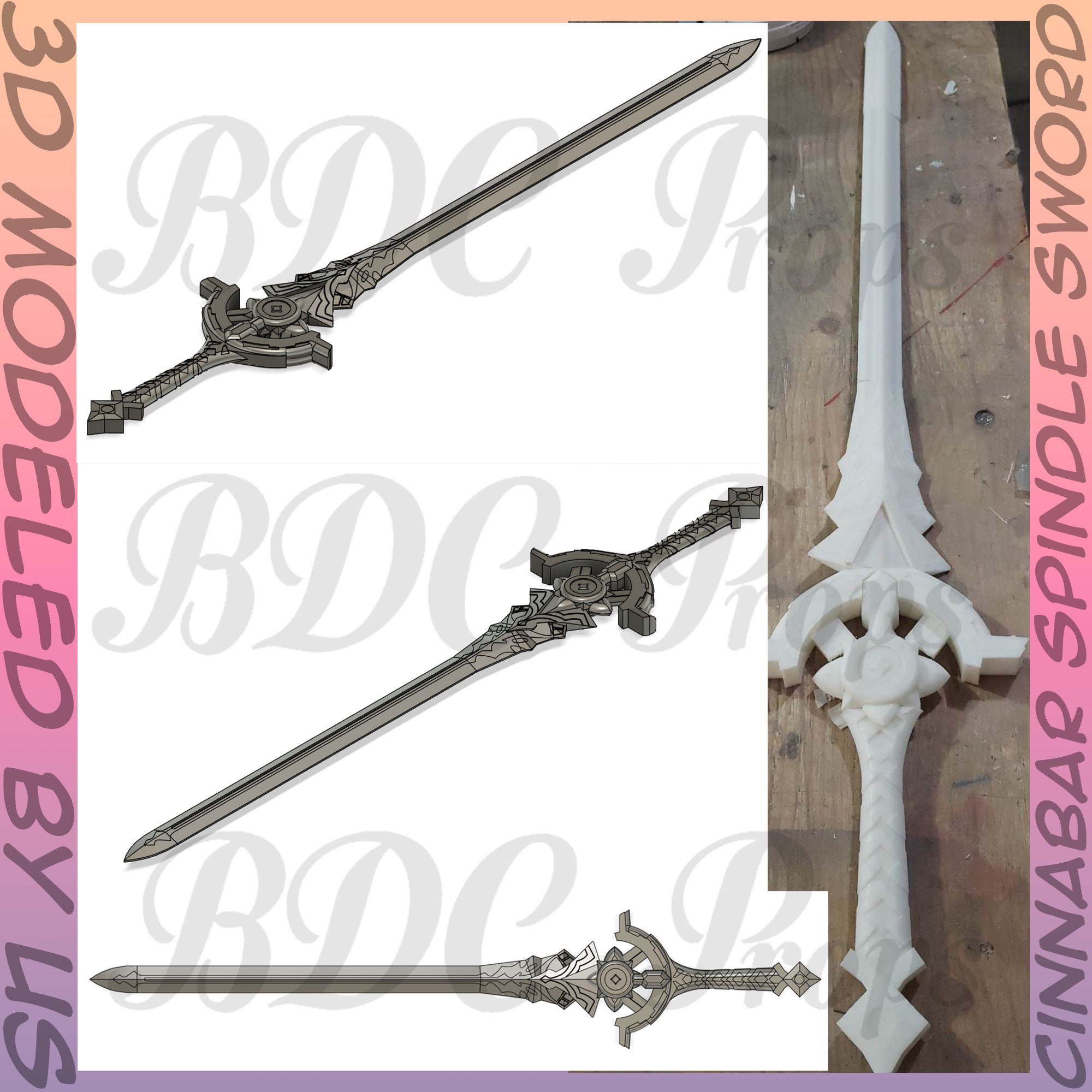 Cinnabar Spindle Genshin Impact Sword Albedo PROP KIT ONLY - Etsy Hong Kong