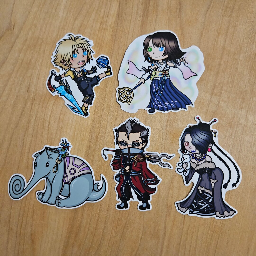 Tidus Yuna Lulu Auron Shoopuf | Final Fantasy 10 Ffx | Vinyl Stickers ...