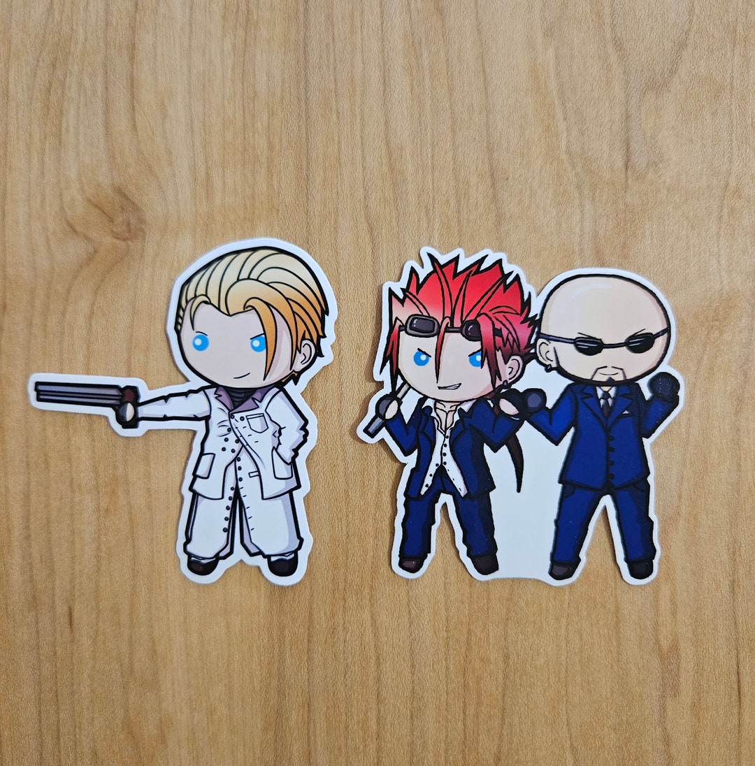 Rufus or Rude Reno Turks Shinra Final Fantasy 7 Ffvii Vinyl Stickers ...