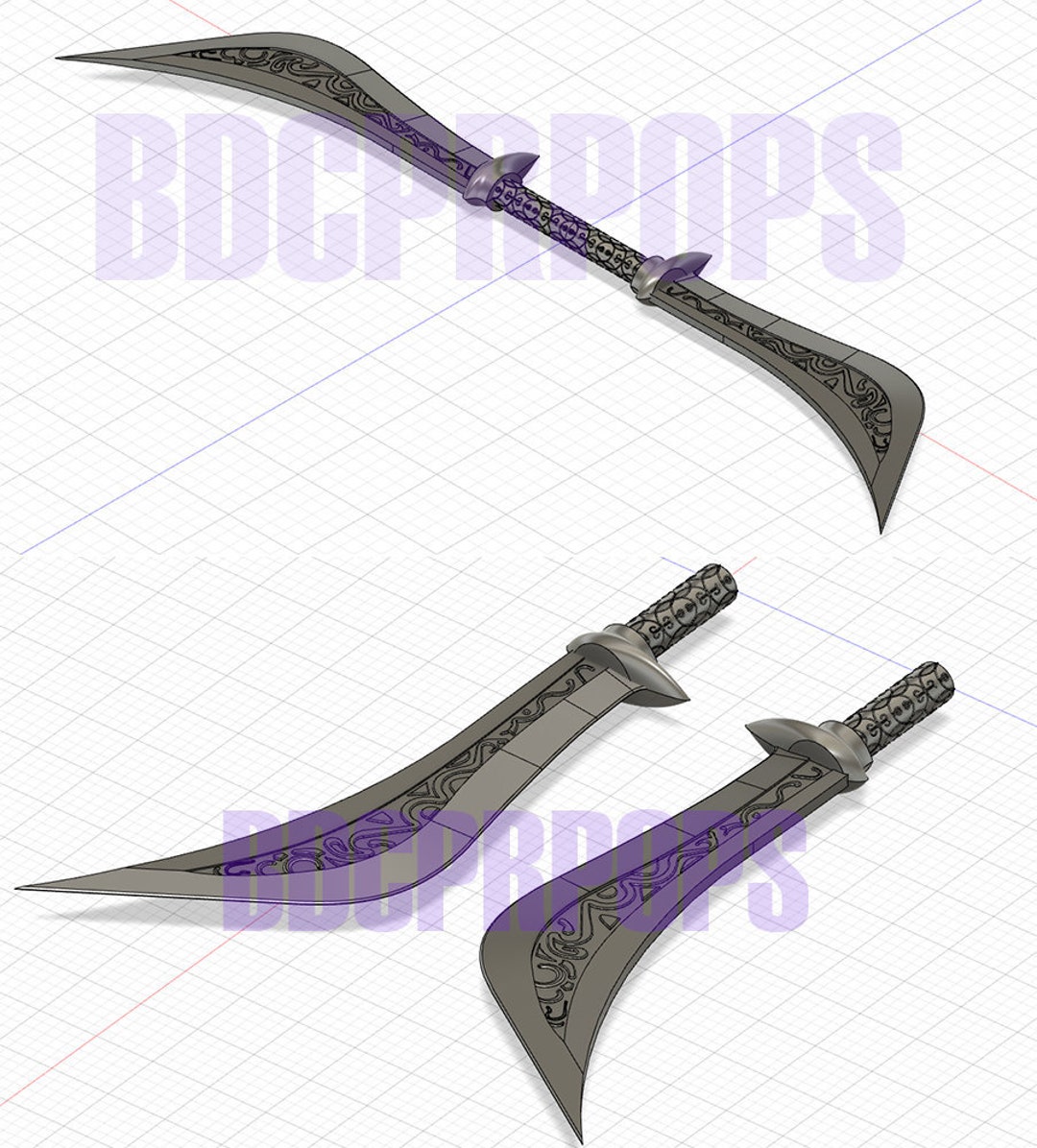 Pit Sword Dual or Together Kid Icarus PROP KIT - Etsy