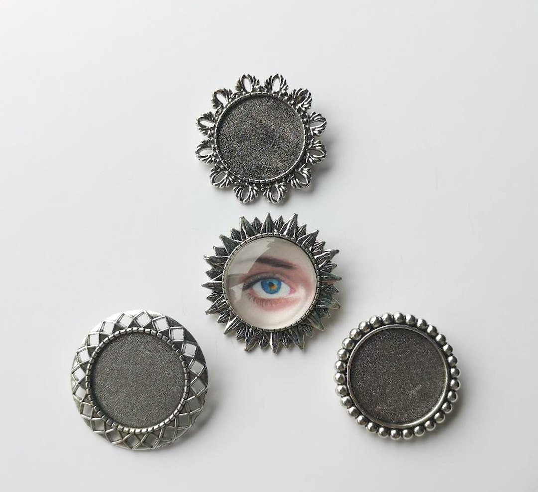 Hand Drawn Personalised Lover's Eye Brooch Silver - Unique Romantic ...