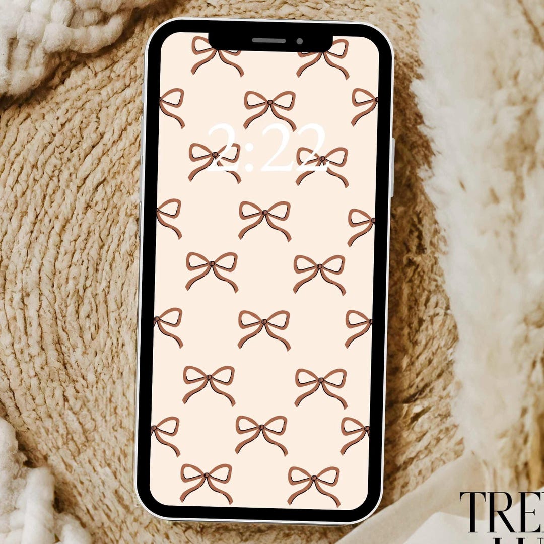 Boho Bows Phone Wallpaper, iPhone Screen Saver, Lock Screen Background ...