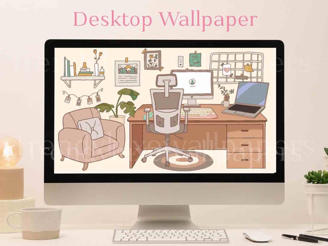 Cute Kawaii Room Desktop Wallpaper, MacBook Wallpaper, Computer ...