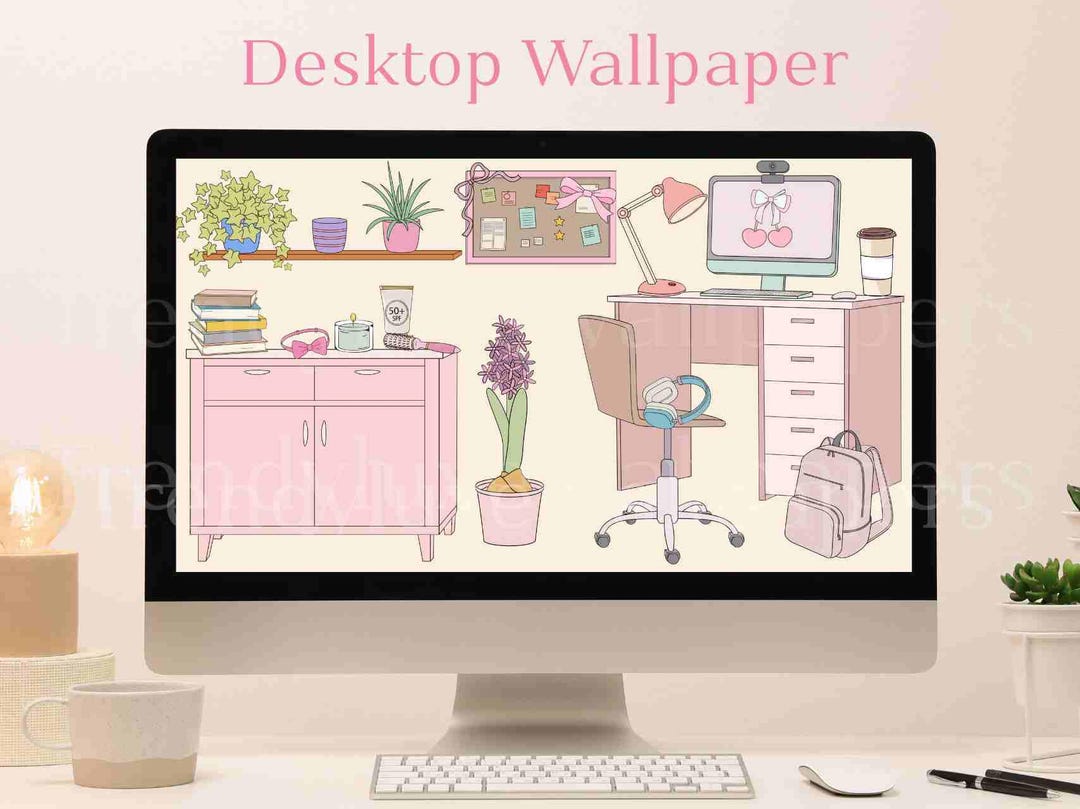 Cute Kawaii Room Desktop Wallpaper, MacBook Wallpaper, Computer ...
