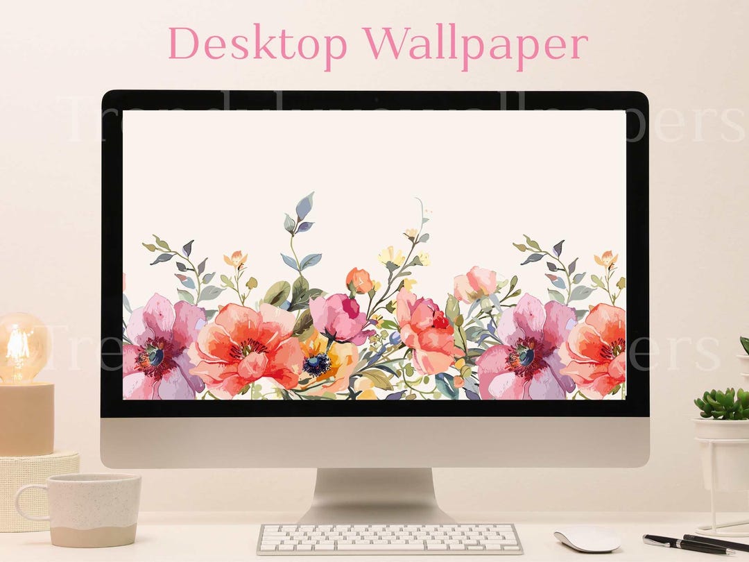 Cute Floral Desktop Wallpaper, MacBook Wallpaper, Computer Wallpaper ...