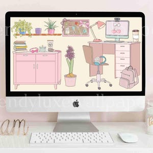Cute Kawaii Room Desktop Wallpaper, MacBook Wallpaper, Computer ...
