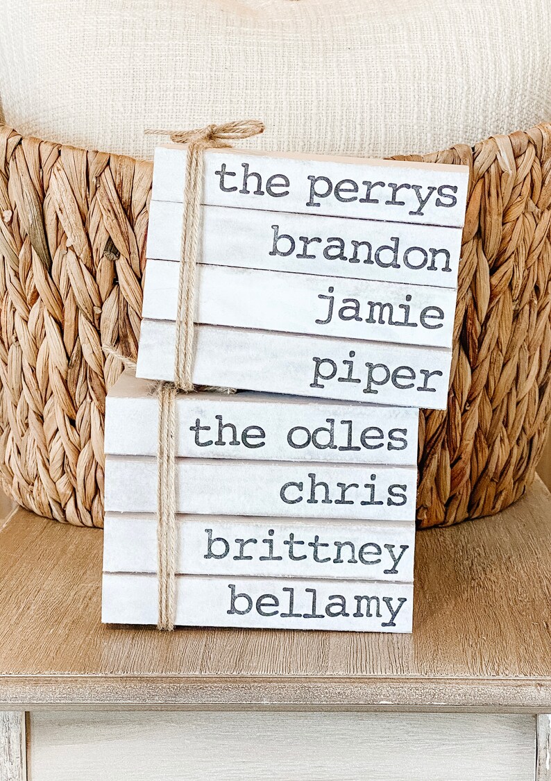 Stamped Books Books With Names Personalized Name Decor - Etsy