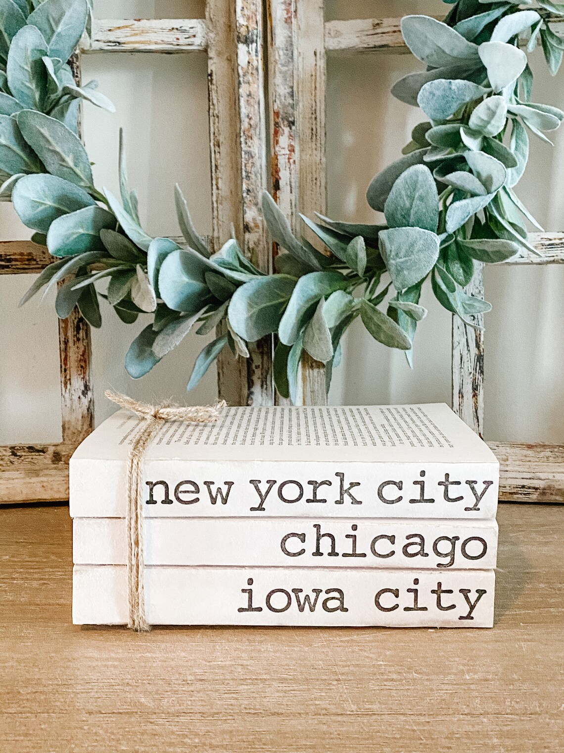 Stamped Books Books With Names Decorative Books Book Decor | Etsy