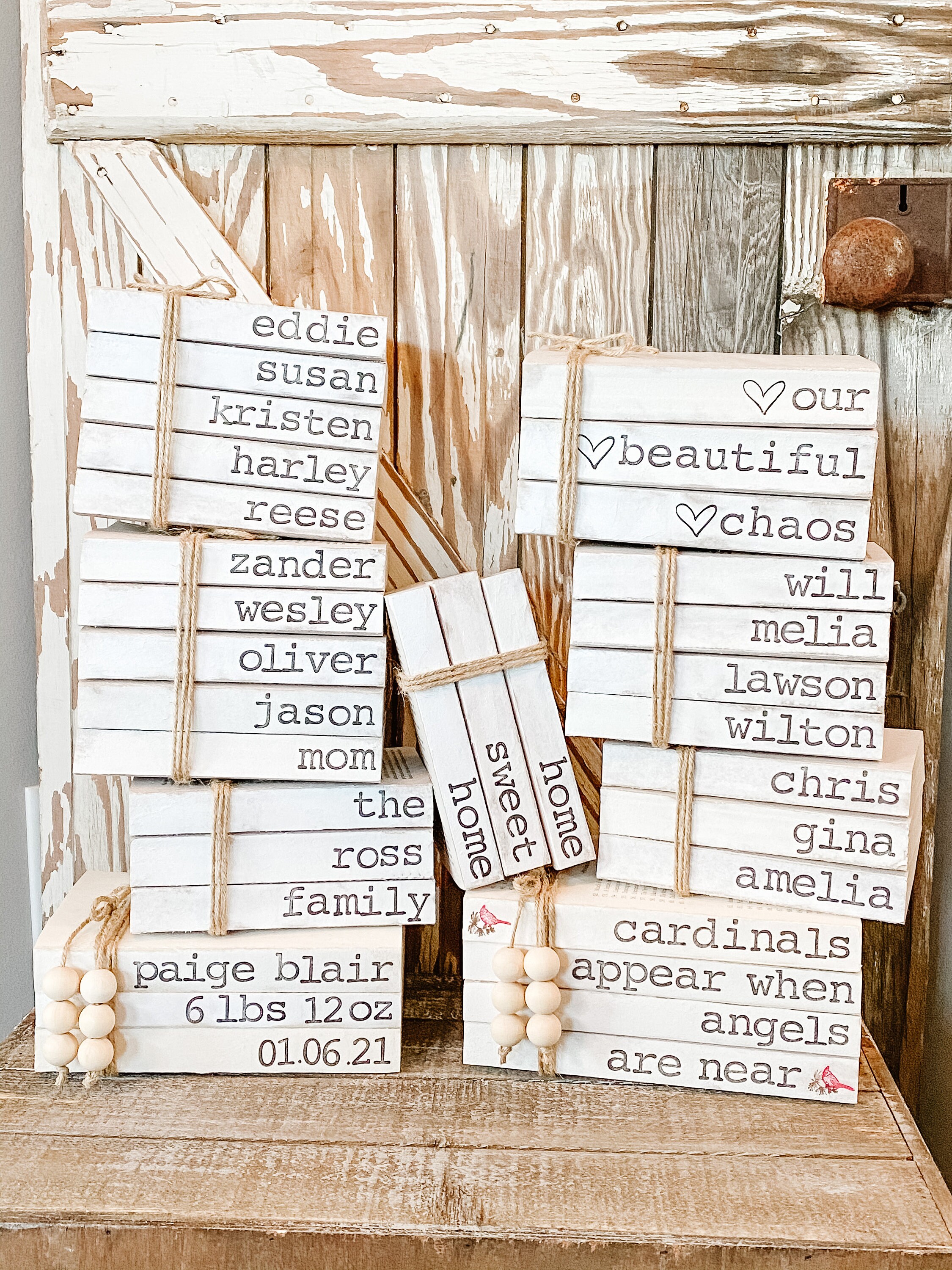 Personalized Stamped Books Stamped Books Housewarming Gift | Etsy