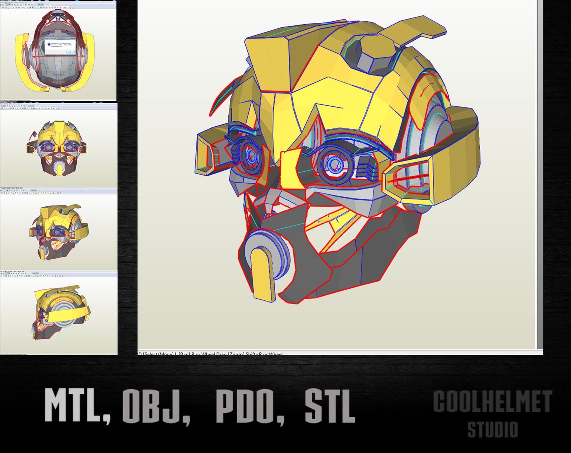 Bumblebee transformers helmet templates for EVA foam DIY | Etsy