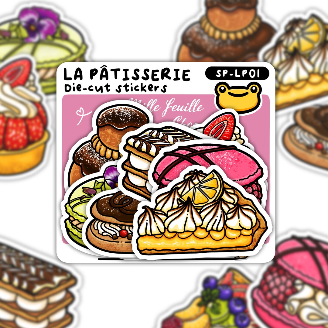 French Patisserie Die Cut Sticker Pack Valentines Day Gift - Etsy Polska