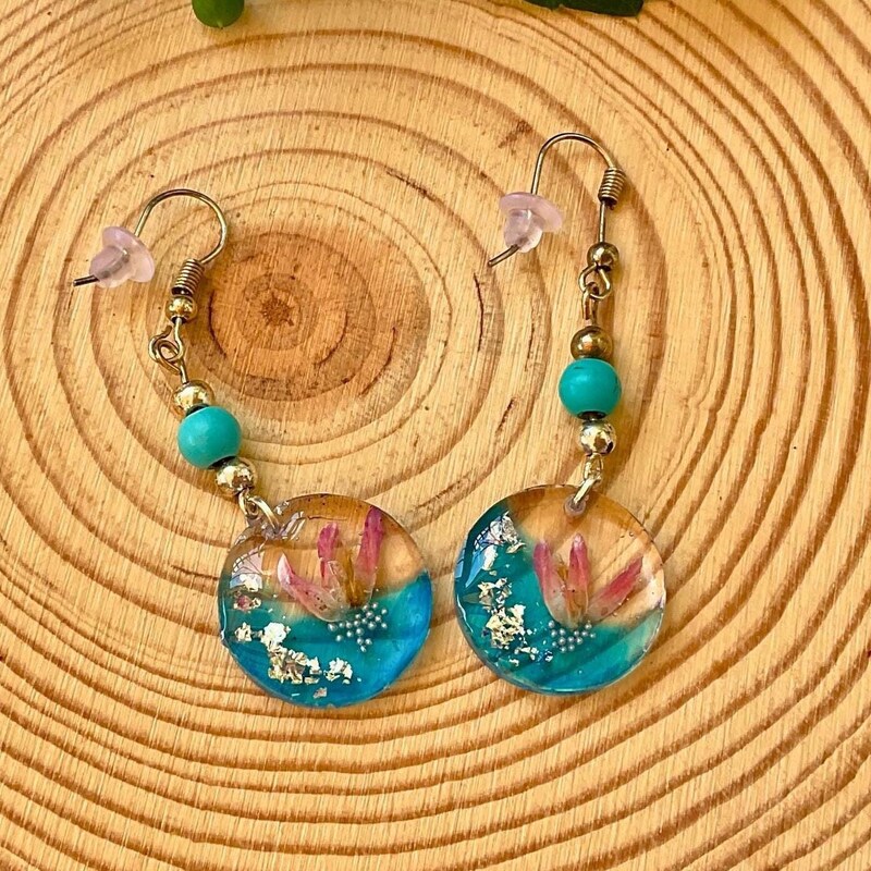 Resin Earrings - Etsy