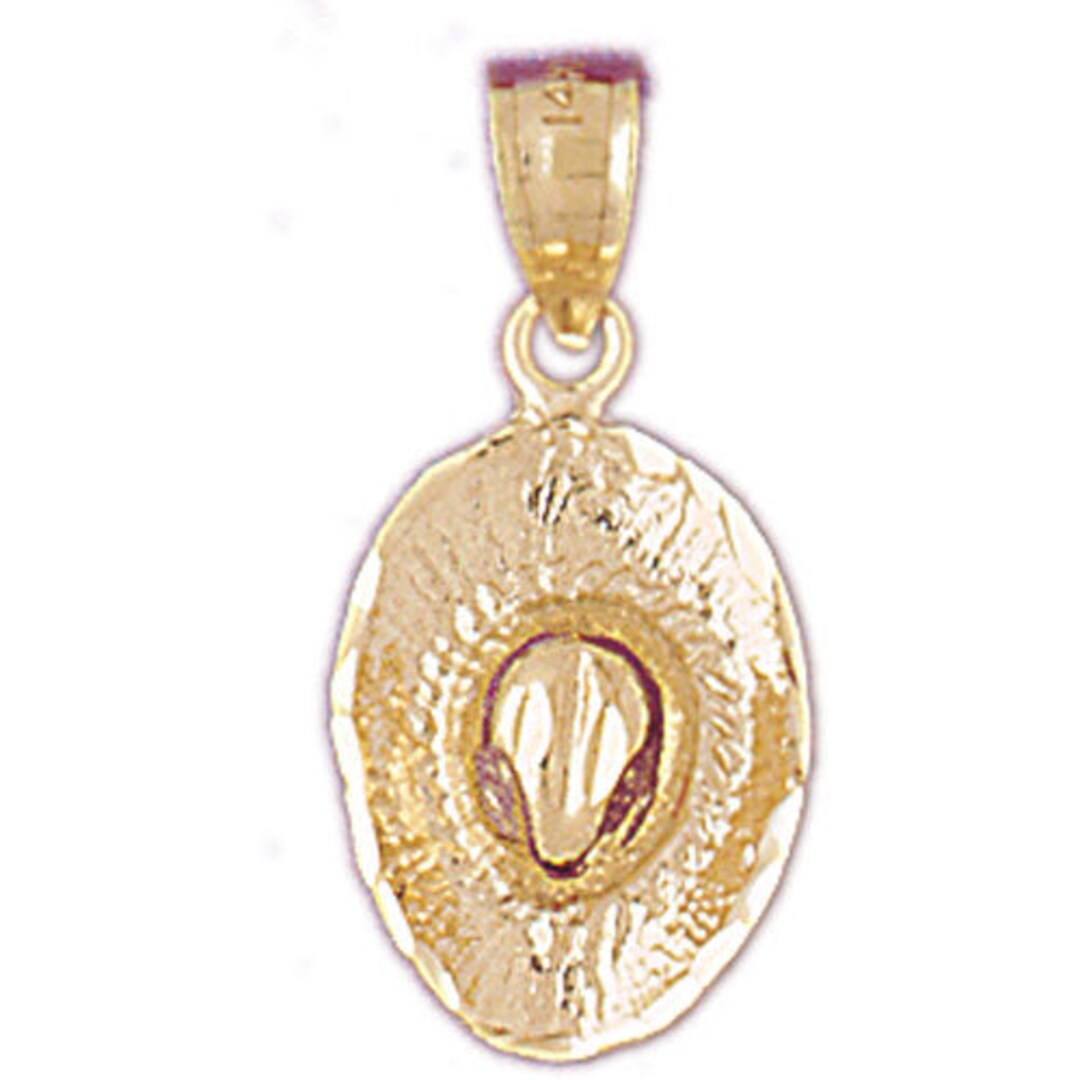 14K Gold 3 Dimensional Cowboy Hat Charm - Etsy