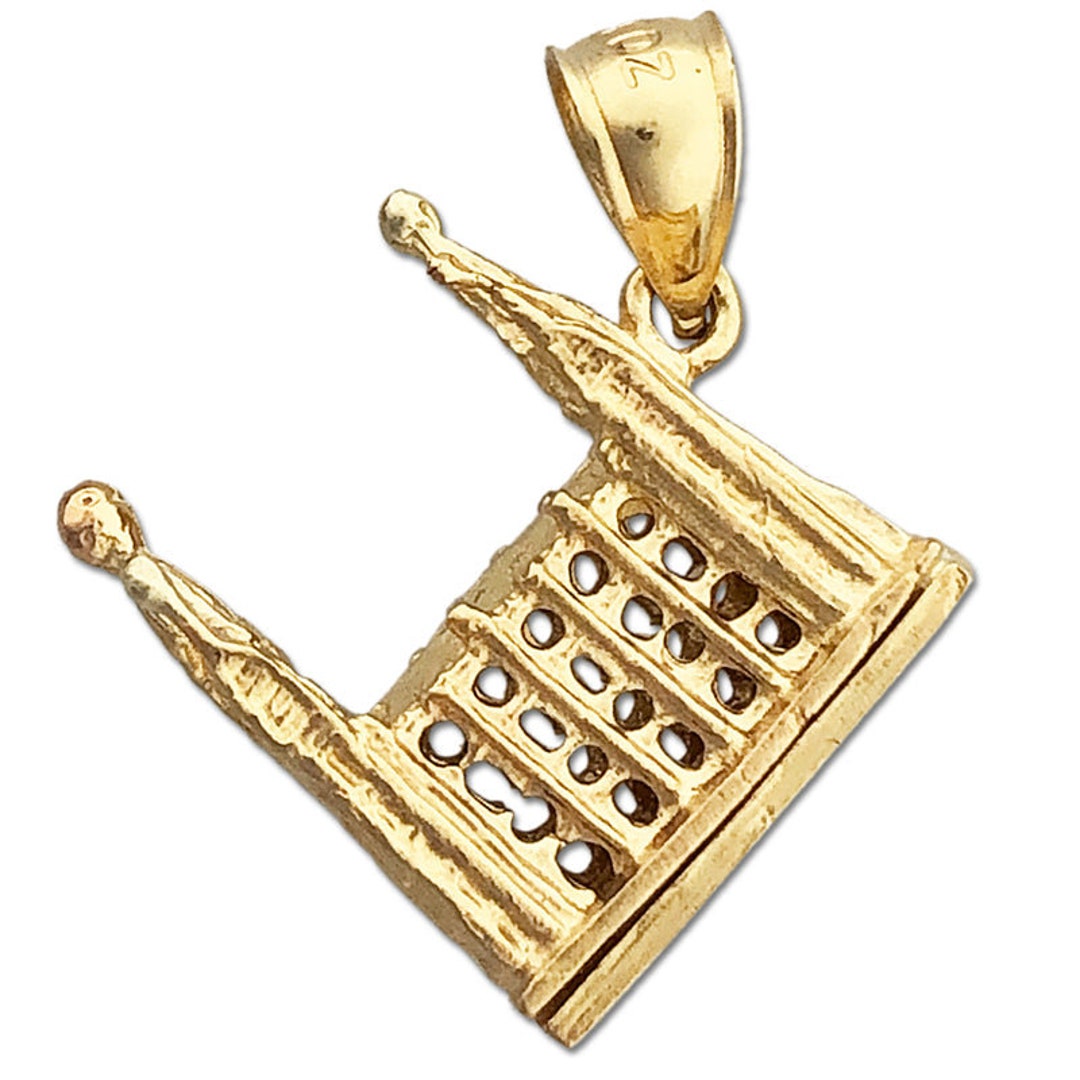14K Gold 3D Mormon Temple Charm - Etsy