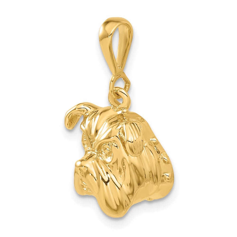 14k Yellow Gold Bulldog Pendant - Etsy