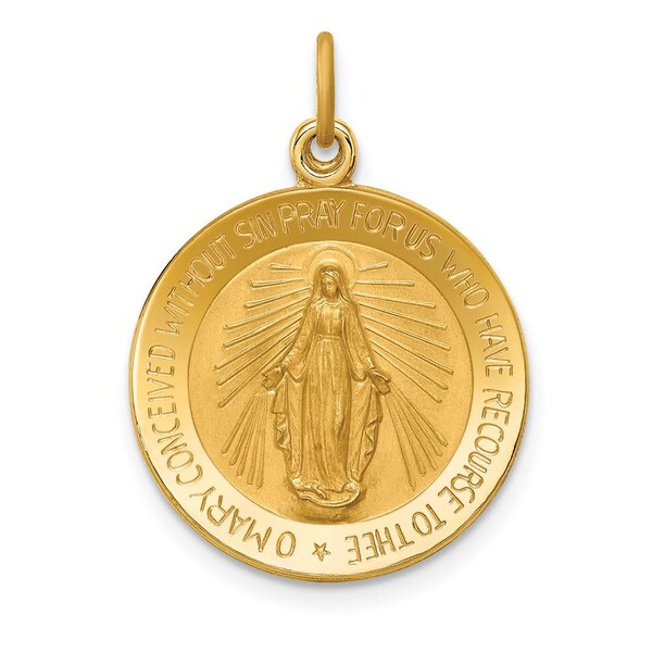 14k Gold Miraculous Medal - Etsy