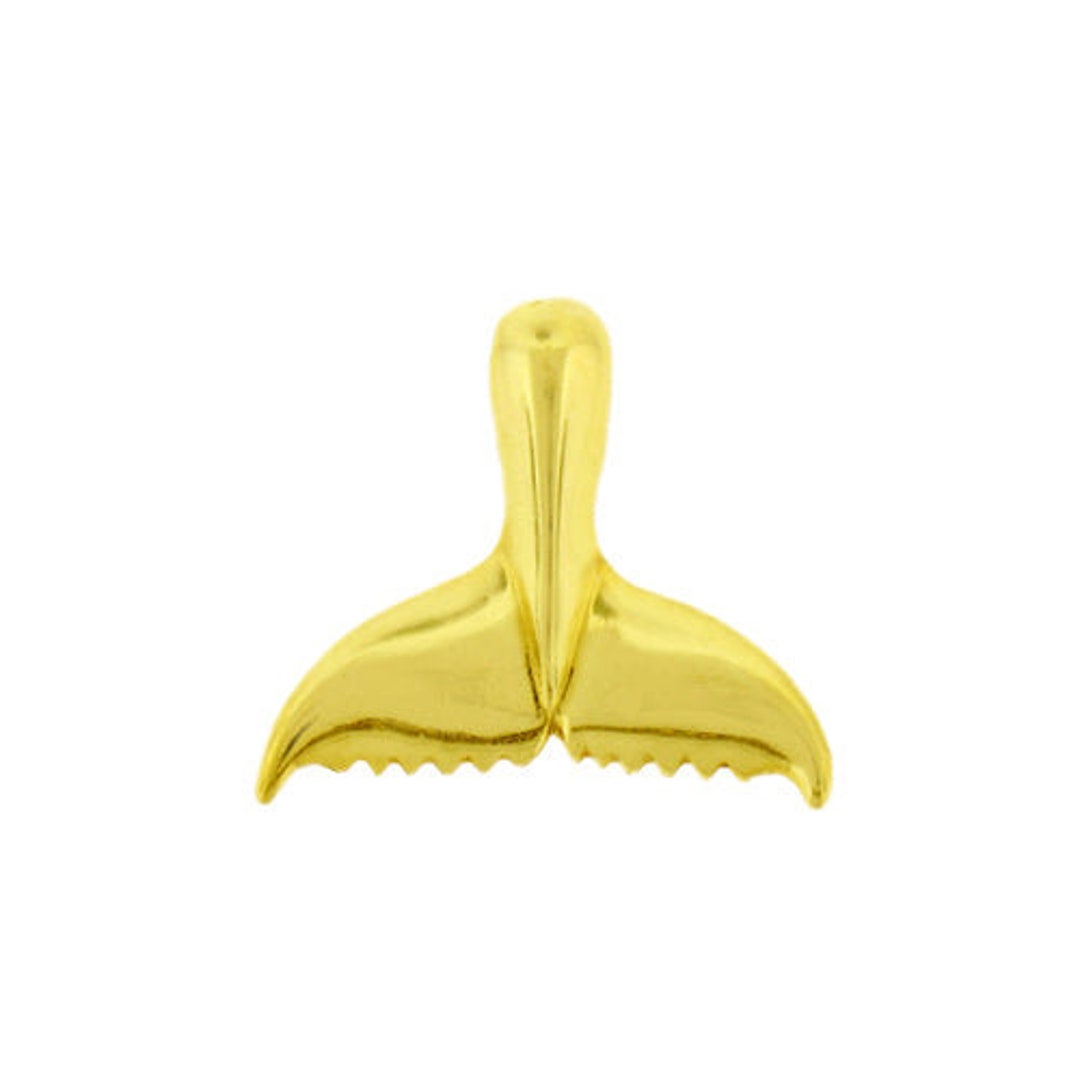 14K Gold 16MM Humpback Whale Tail Fluke Pendant - Etsy