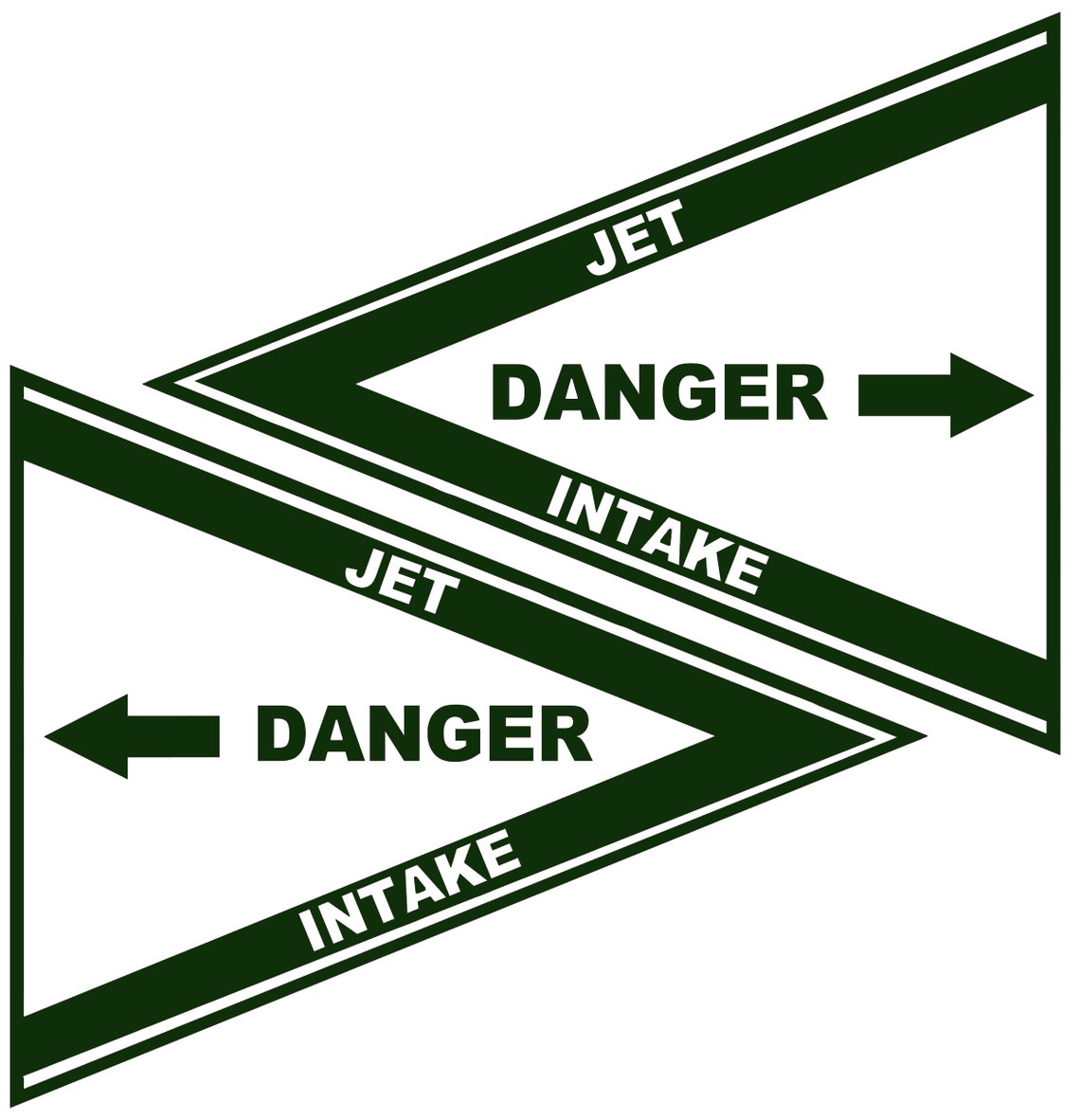 Danger Jet Intake Warning Sign Aviation Aircraft 1 Pair | Etsy