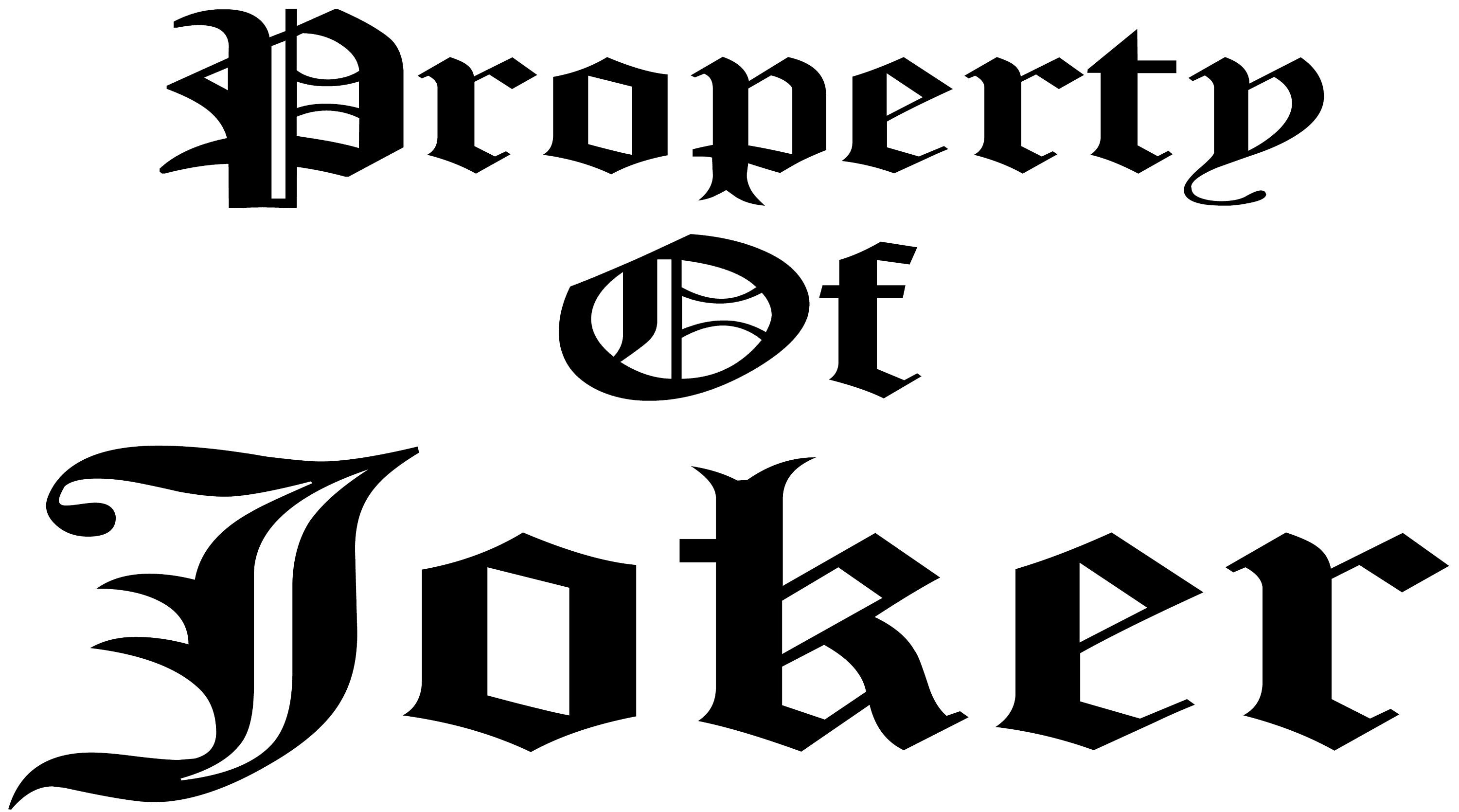 Property Of Joker The Joker Vinyl Decal Car Truck Laptop | Etsy