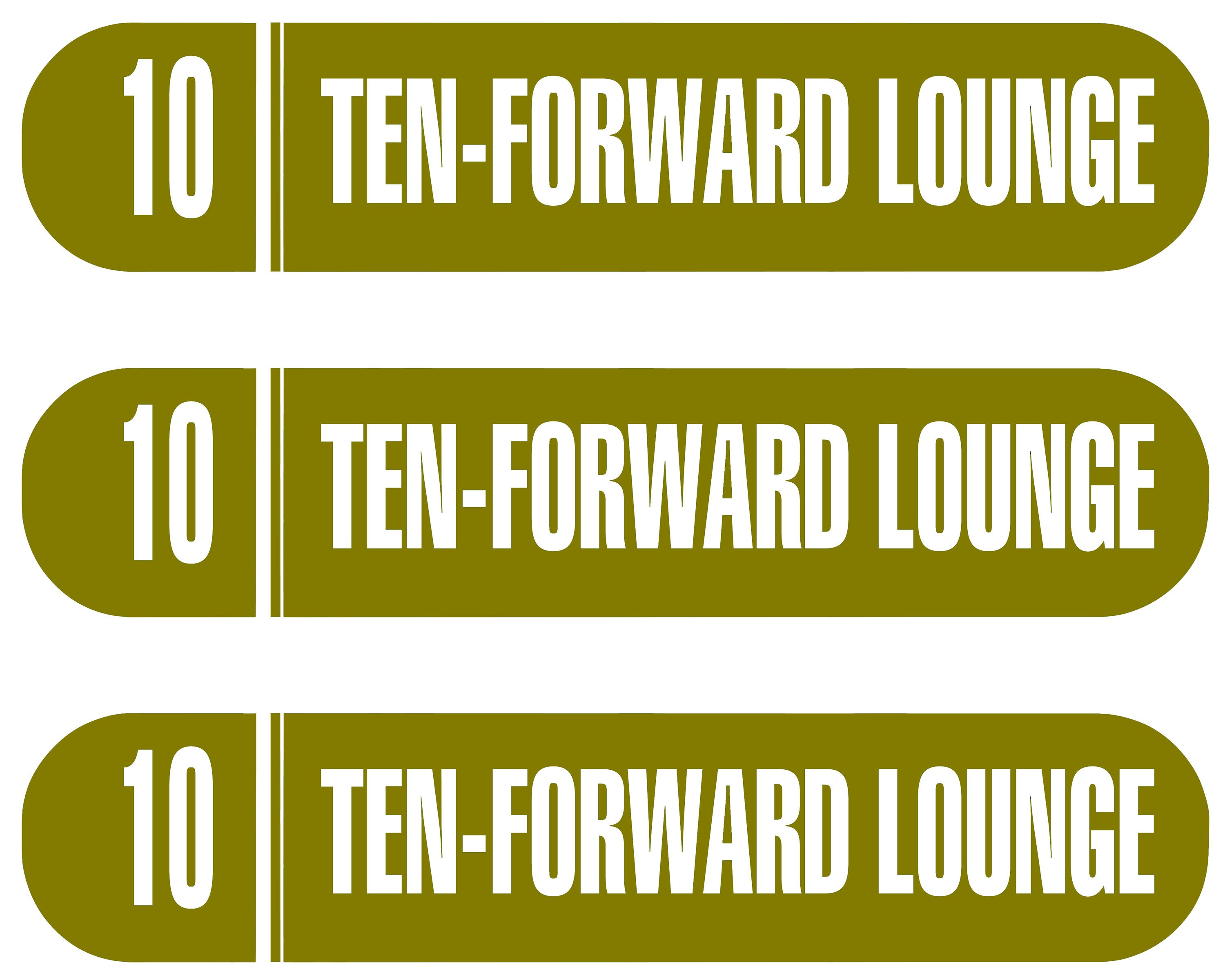 Ten Forward 10 Lounge Door LCARS Sign Star Trek three | Etsy