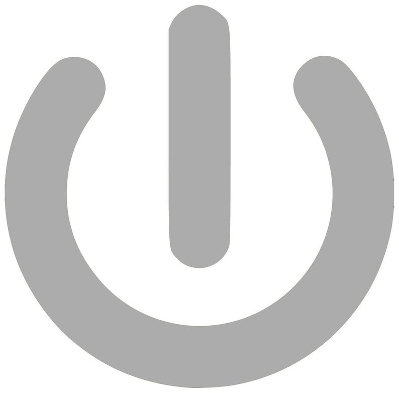 Power On/off Symbol Retro Computing Computer Vinyl Decal | Etsy