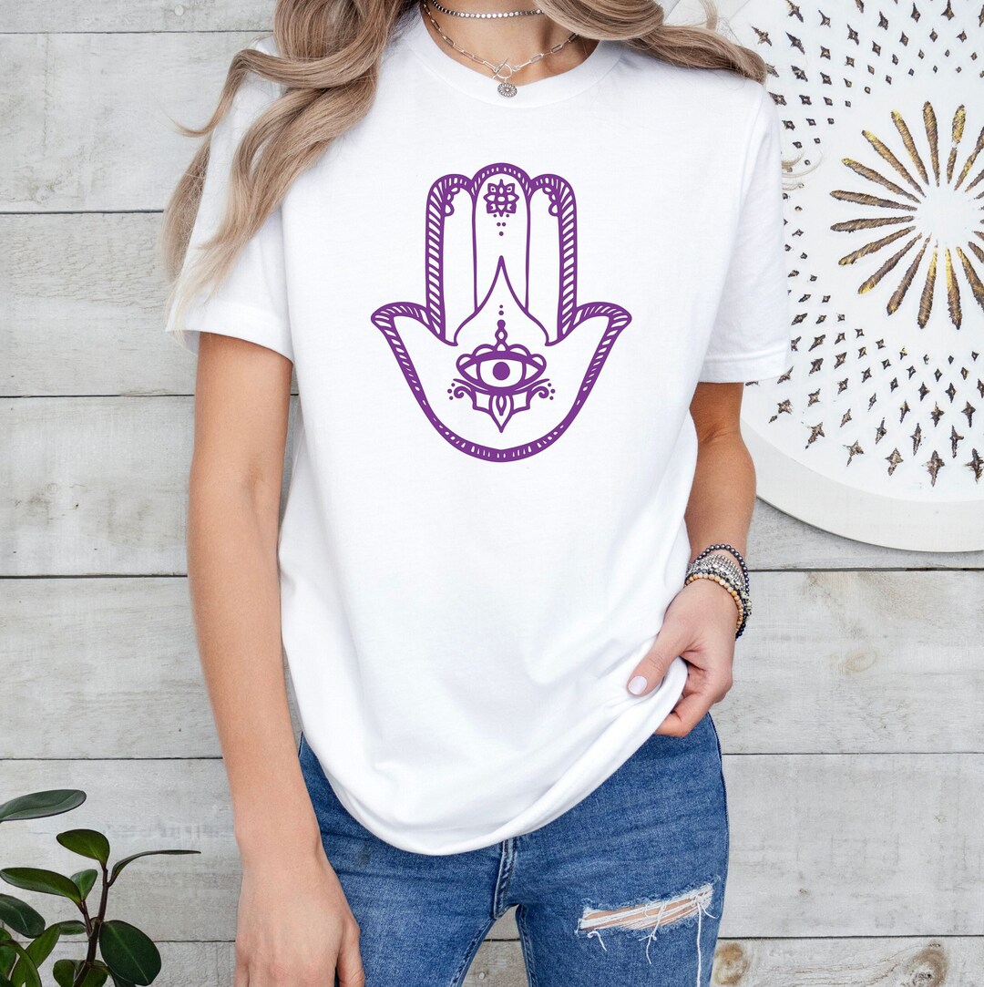 Hamsa Hand, Hamsa Shirt, Hand of Fatima, Yoga Shirt, Protection, Evil ...
