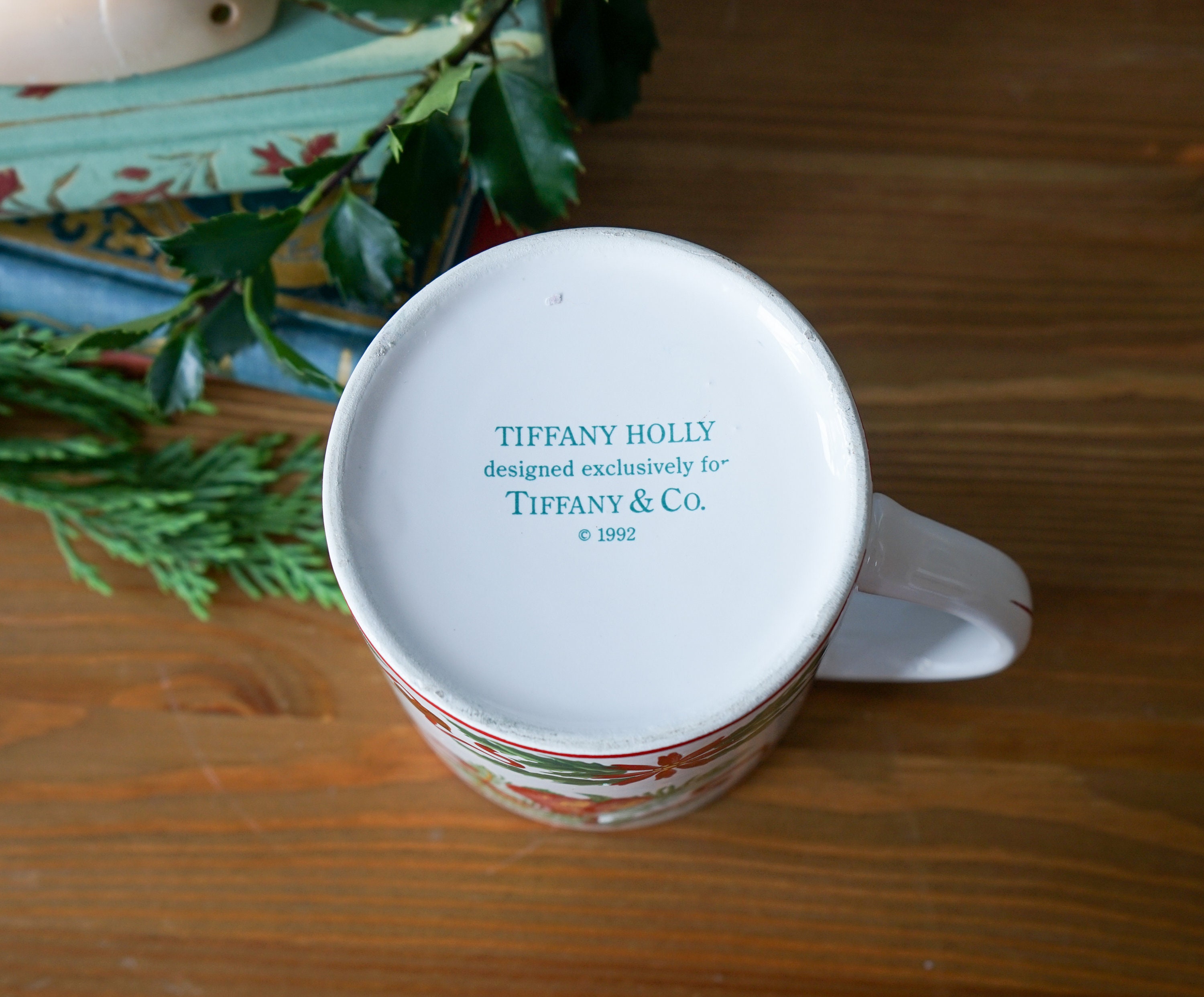 Vintage 1992 Tiffany & Co Holiday Mug "tiffany Holly"/ Vintage Tiffany ...