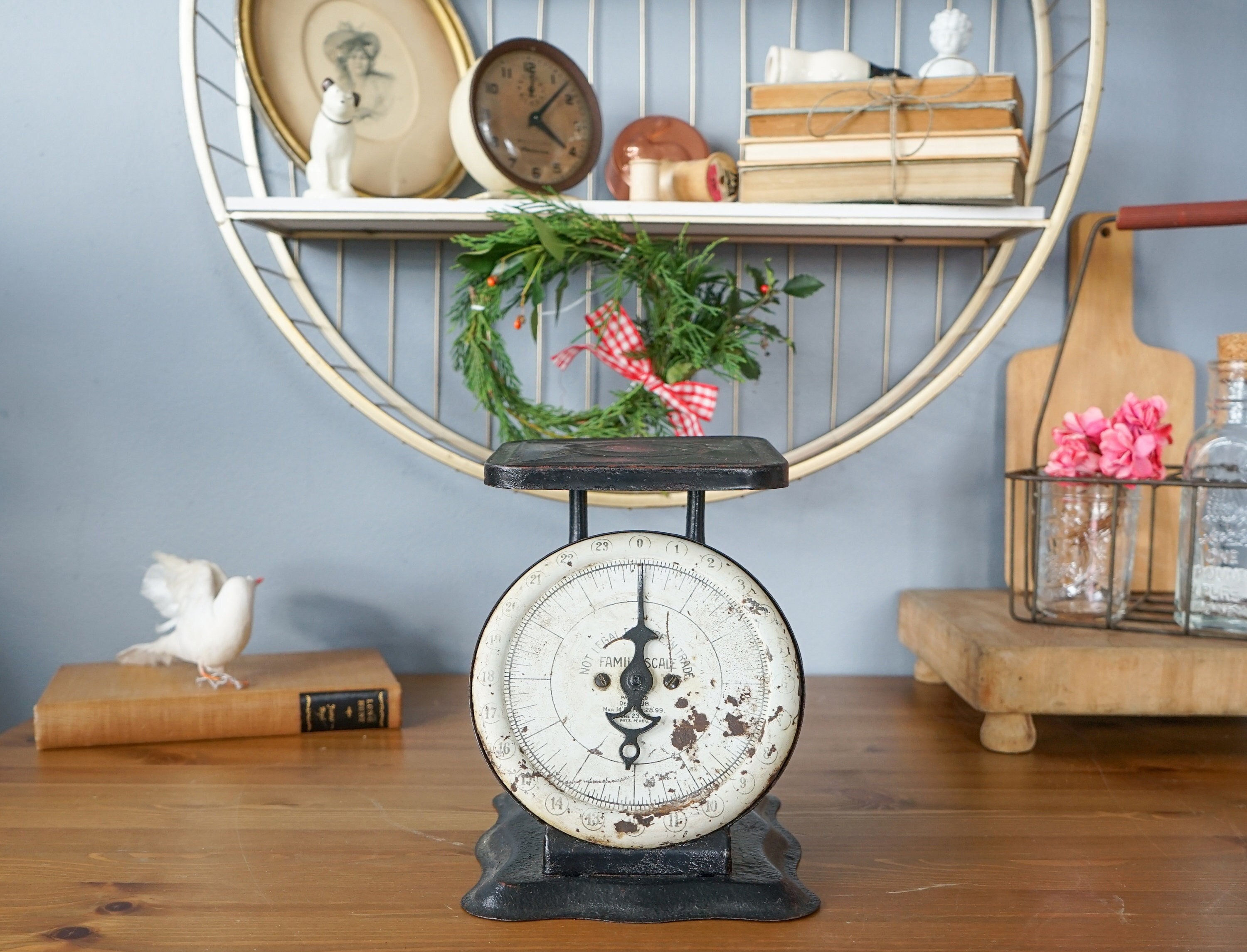 Antique Family Scale / 1910-1920s Scale/ Vintage Scale/ Vintage Kitchen ...