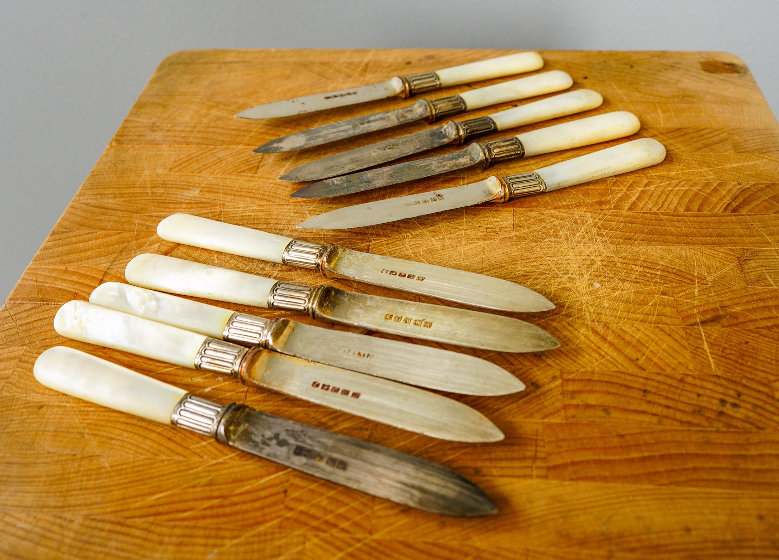 Antique Harrison Brothers & Howson Knife Set/ 1800s Cutlery/ | Etsy