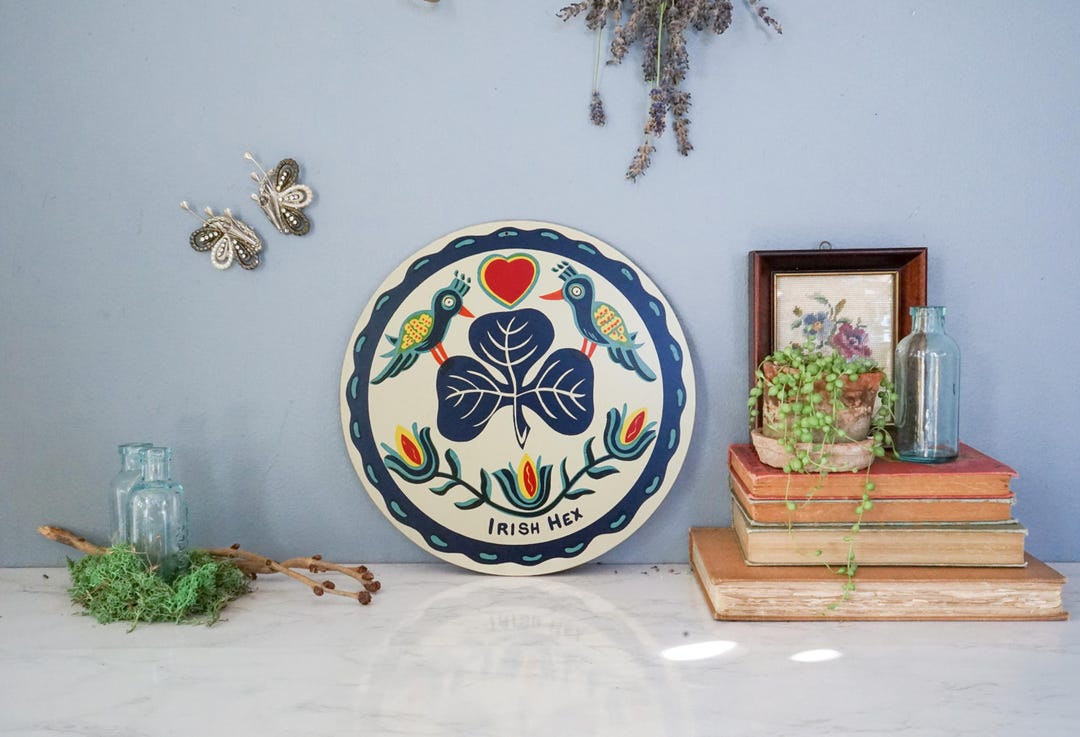 Vintage Pennsylvania Dutch Hex Sign IRISH HEX/ 1970s Wall Art ...