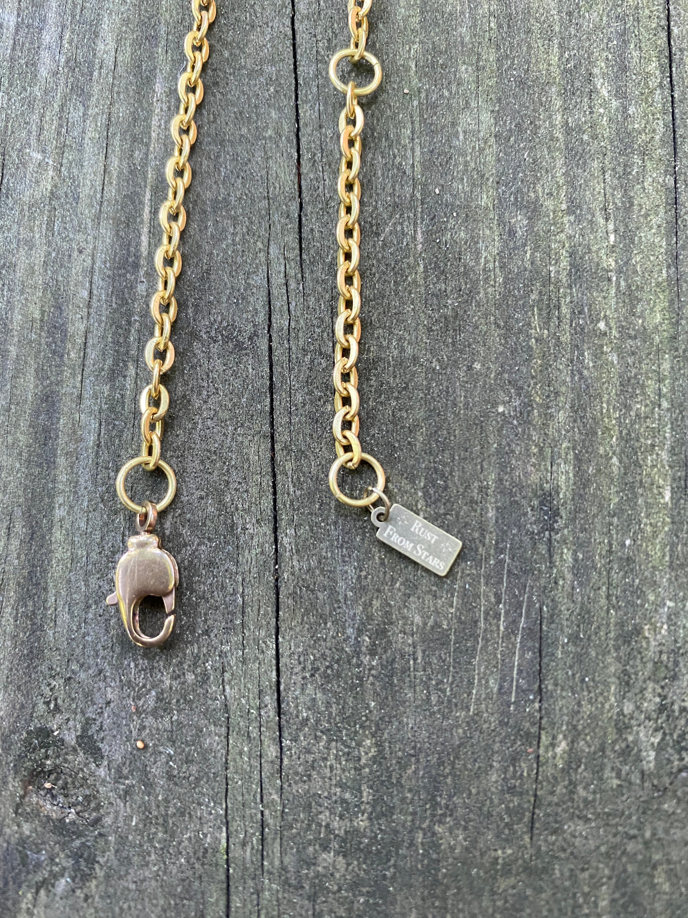 Arrowhead/ Brass Chain/ Golden Triangle/ Wiccan/ Symbolism/ Holy ...