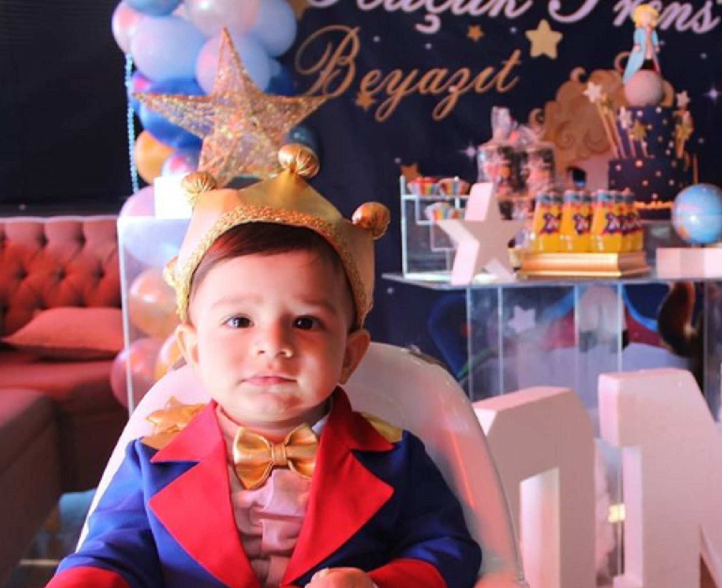 Little Prince Costume: Jacket & Gold Bow Tie (0-5 Years) - Etsy