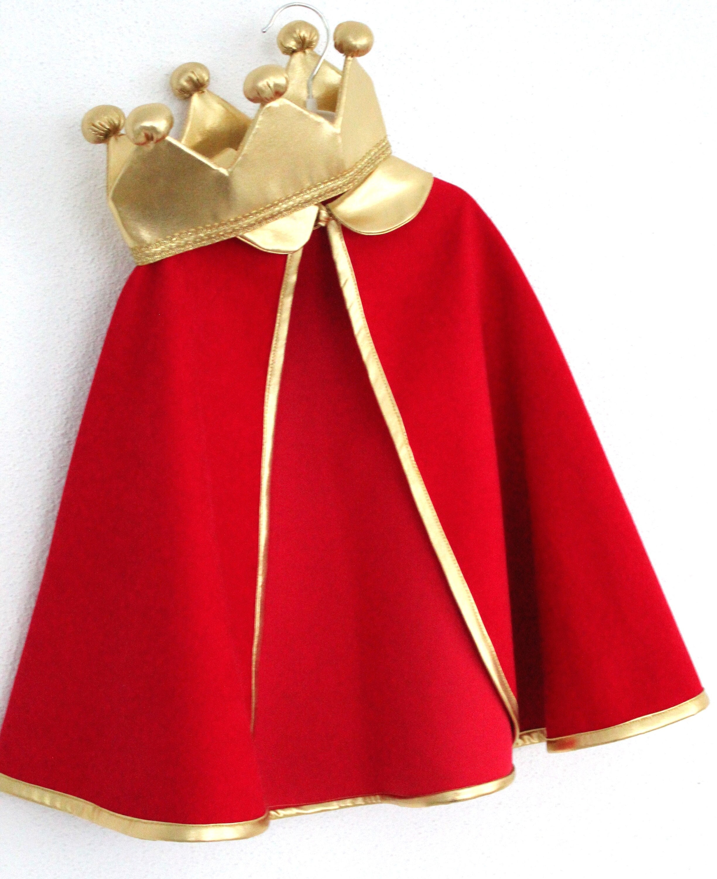 Little King Costume -named Cloak-custom Kid's Cape and King Crown ...