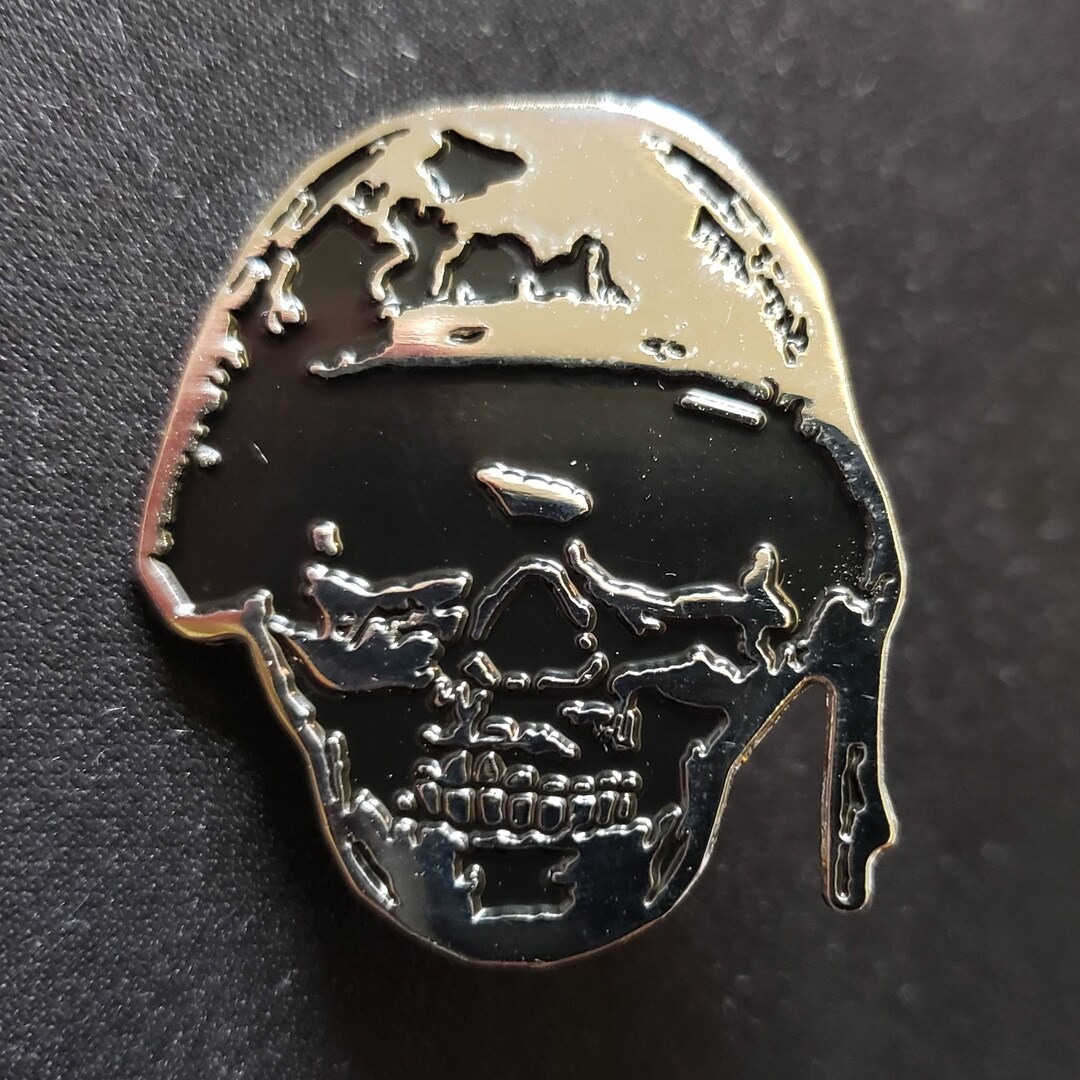 Skull With Helmet Death Soldier Nickle Enamel Lapel Pin Halloween - Etsy