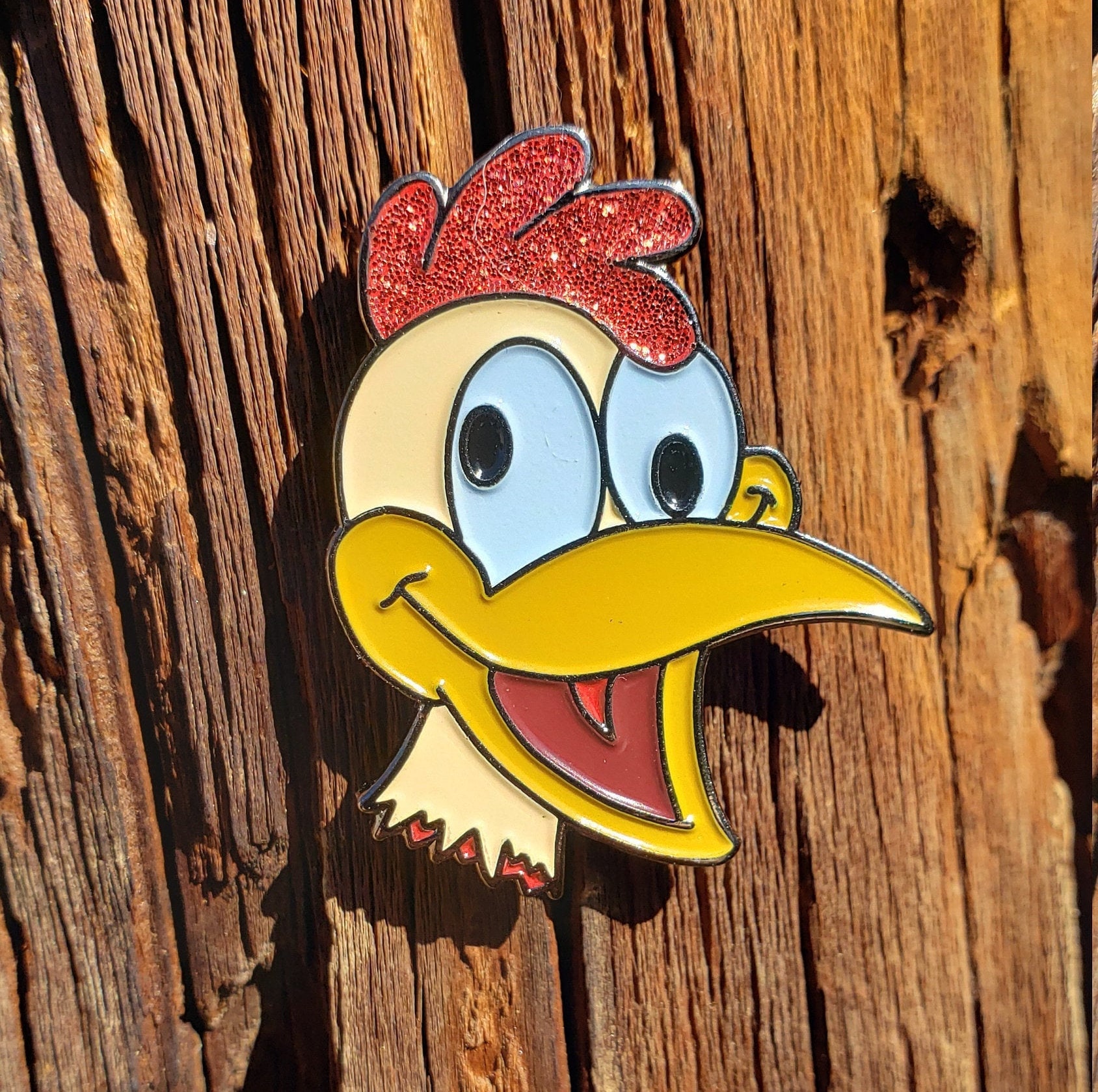 Decapitated Chicken Head Clucky enamel lapel pin | Etsy