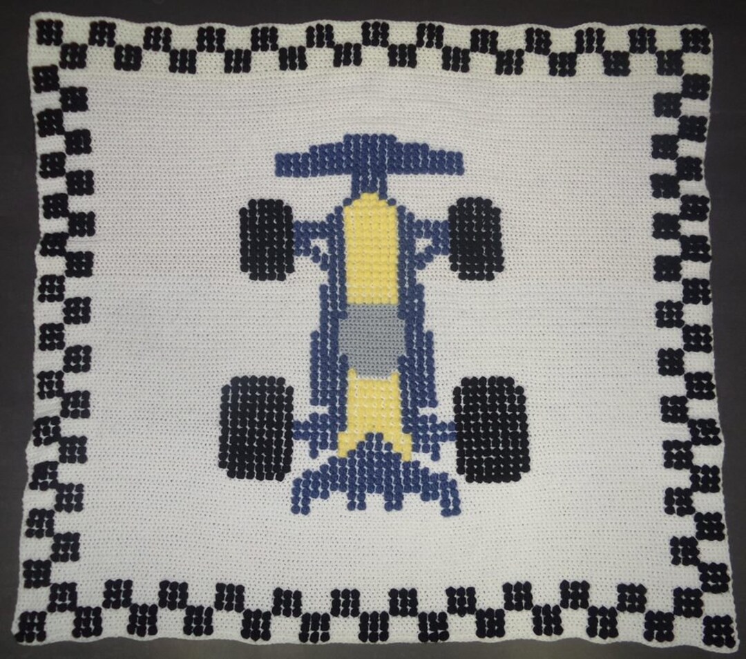 Pattern: Racecar With Checkered Border - Etsy
