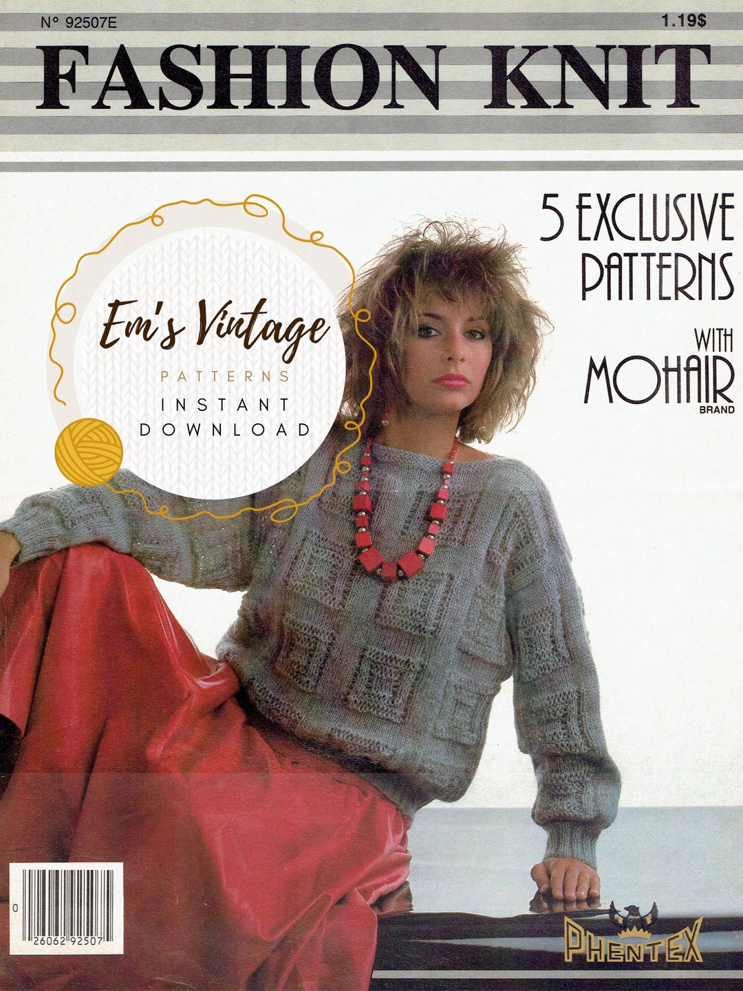 Vintage Knitting Patterns 1980s Instant Download - Etsy