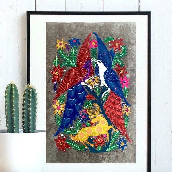 Mexican Papel Amate Art - Etsy