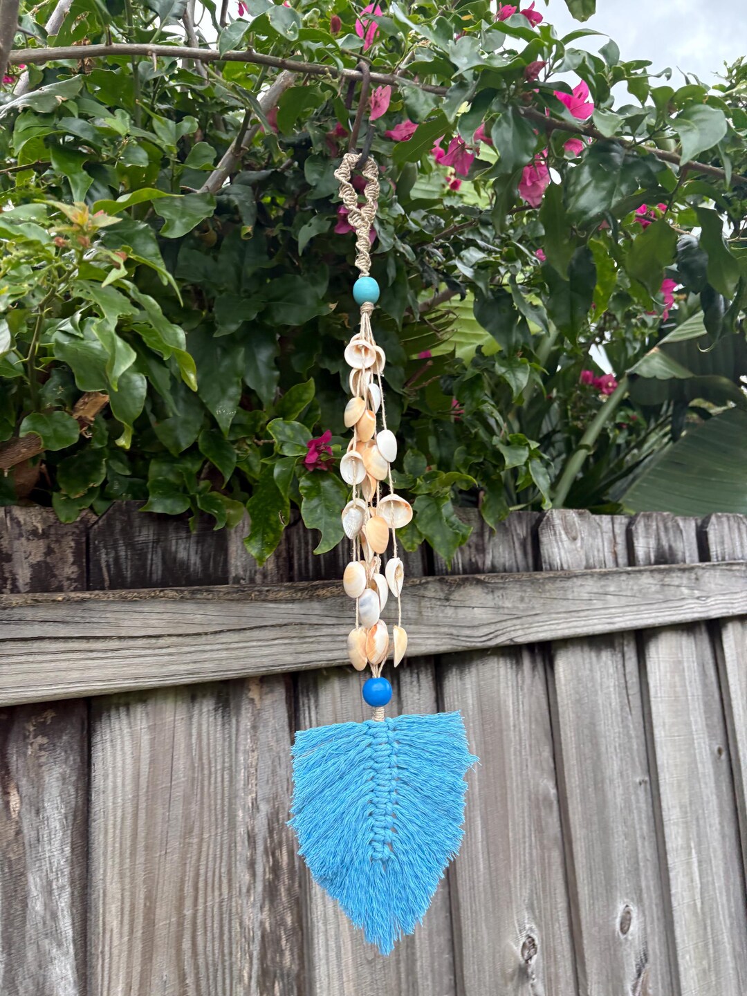 Seashells With Macrame Leaf Handmade Original Coastal Ocean Tropical ...