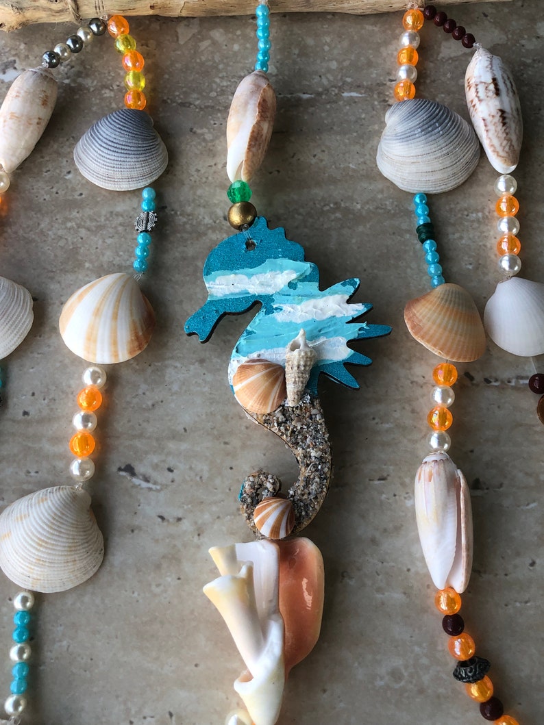 Beautiful Handmade Ocean Beach Inspired Seashell Beads Seahorse ...