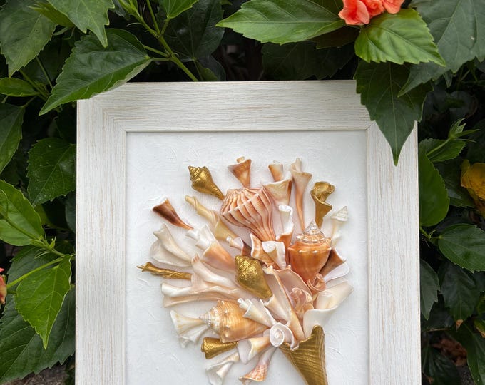 Seashell Art Bouquet Natural Broken Swirly Weathered Real Shells ...